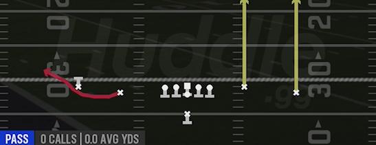Bubble Screen - Singleback Doubles Y Open